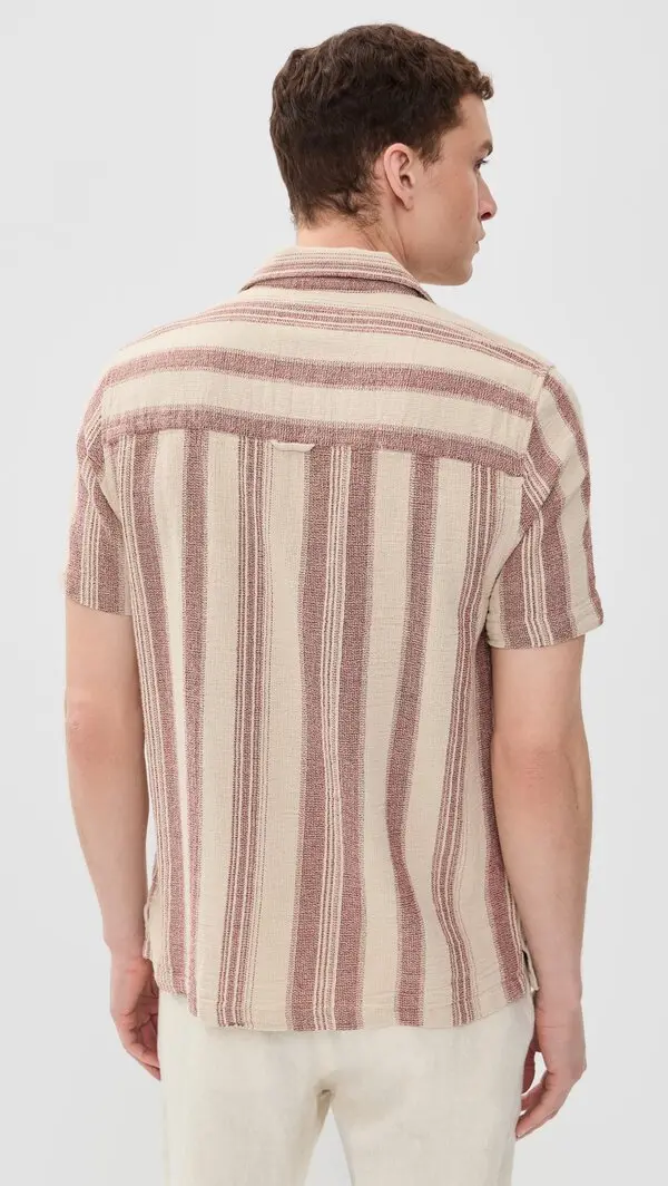 FAR AFIELD Dobby Stripe Selleck Shirt