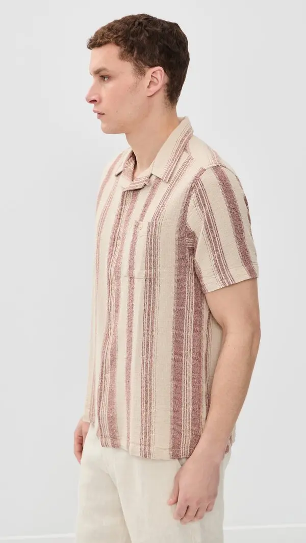 FAR AFIELD Dobby Stripe Selleck Shirt