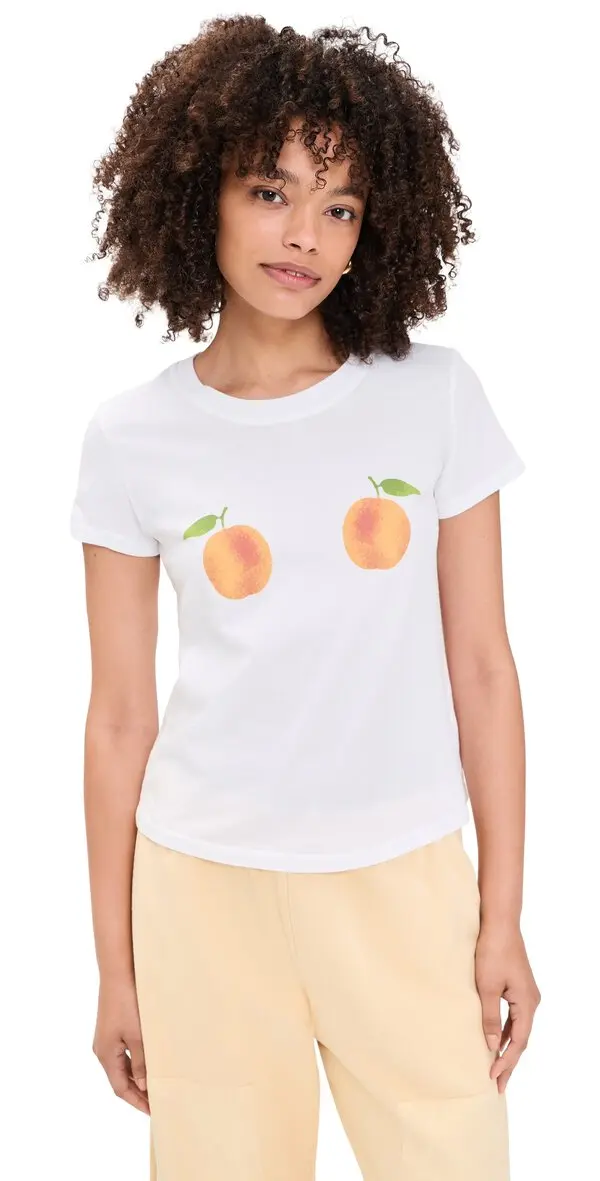 SUNNY SOMEWHERE Peach Graphic Tee