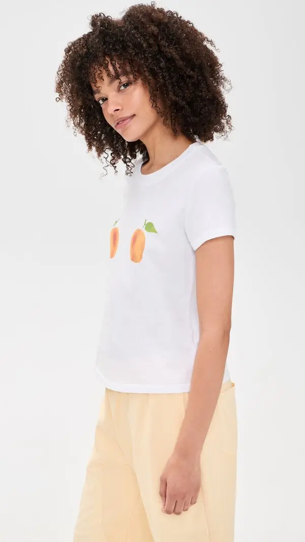 SUNNY SOMEWHERE Peach Graphic Tee