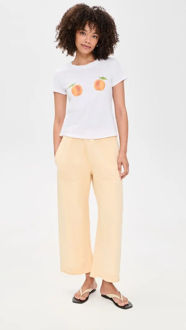 SUNNY SOMEWHERE Peach Graphic Tee