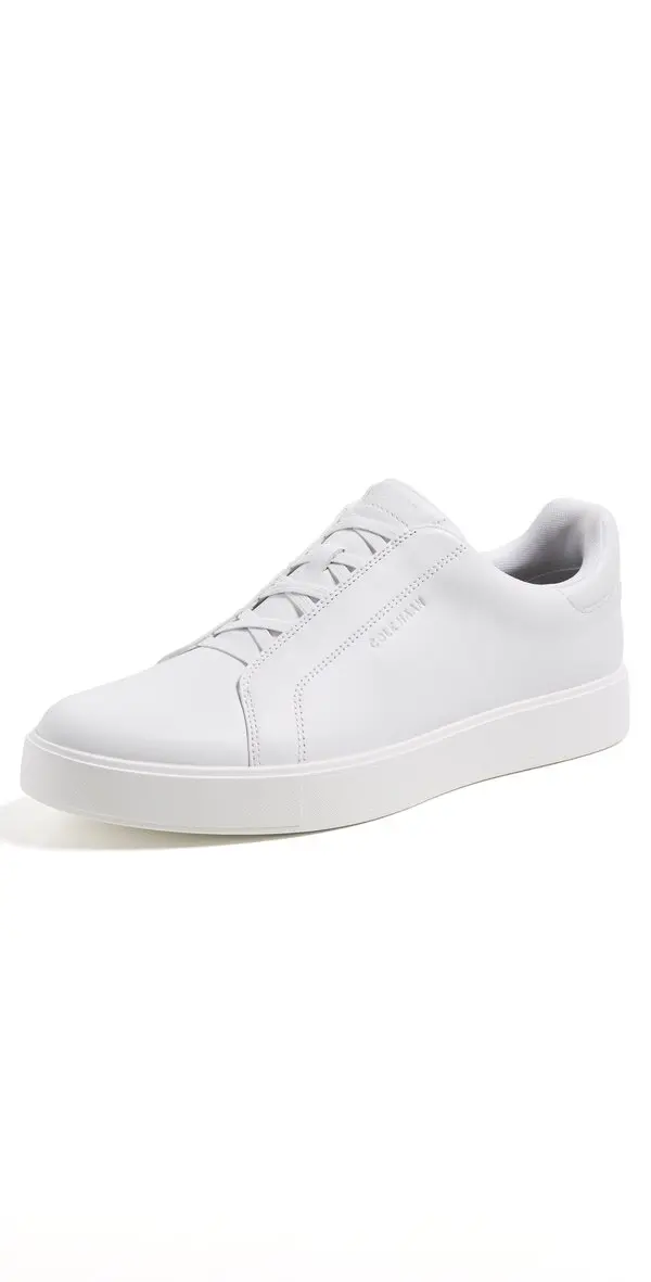 Cole Haan Grandpro Luxe Leather Slip-on Sneakers - Optic White