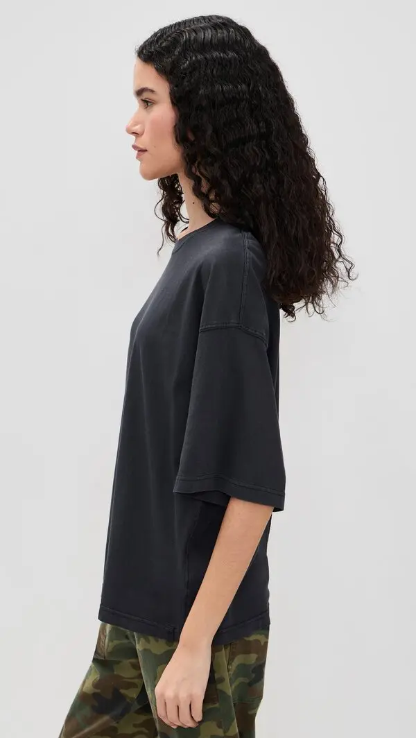 Free People Oversized Crewneck Tee - Black