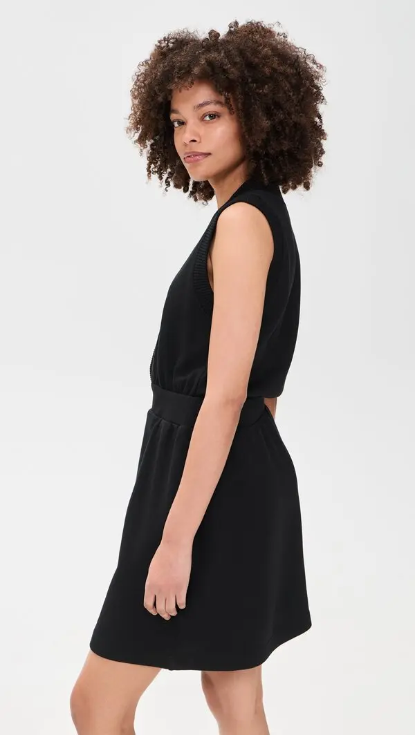 Varley Polyanna Half Zip Dress - Black