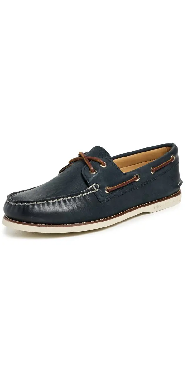 Sperry Gold Cup Authentic Original 2 Eye Nubuck Boat - Navy