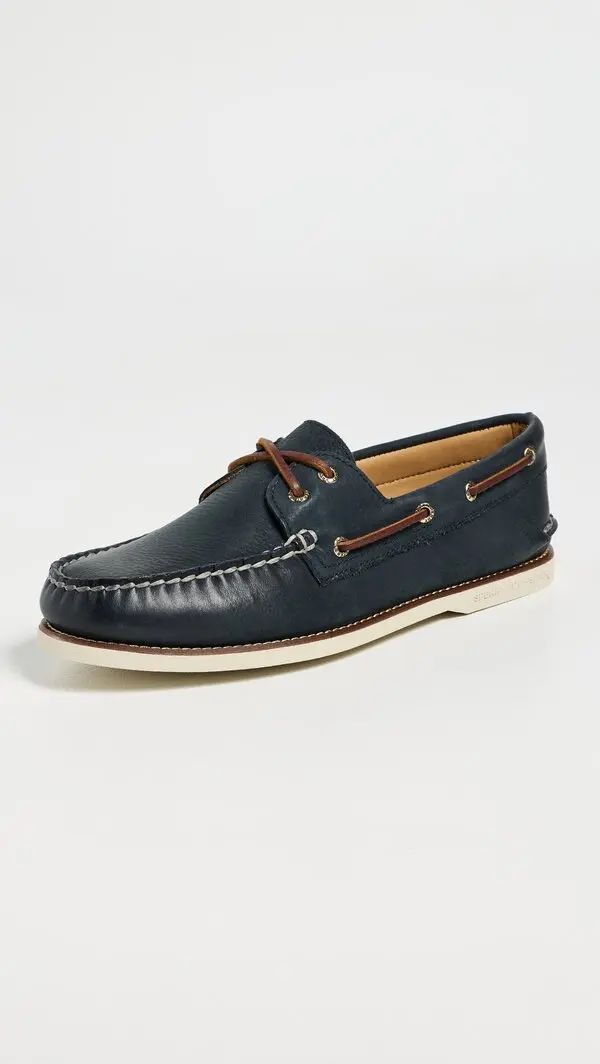 Sperry Gold Cup Authentic Original 2 Eye Nubuck Boat - Navy
