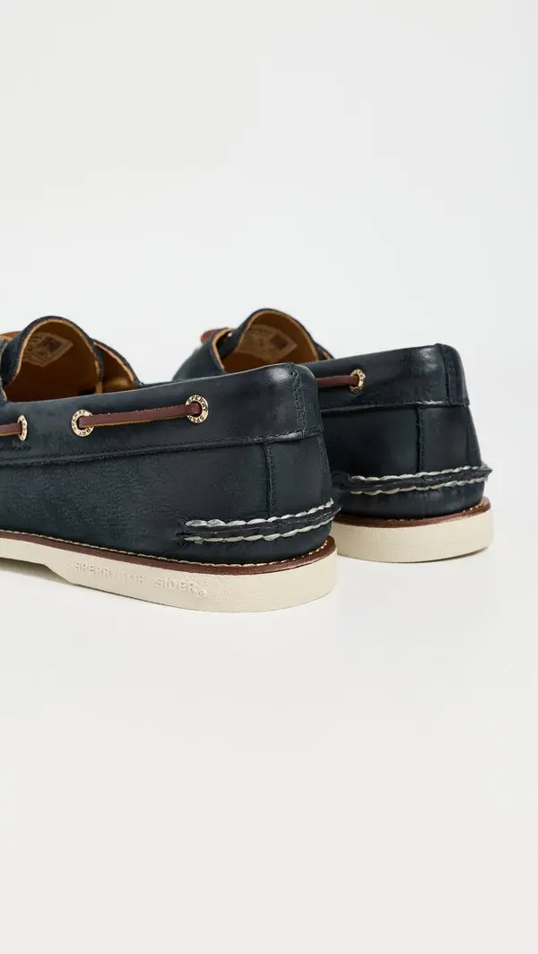 Sperry Gold Cup Authentic Original 2 Eye Nubuck Boat - Navy