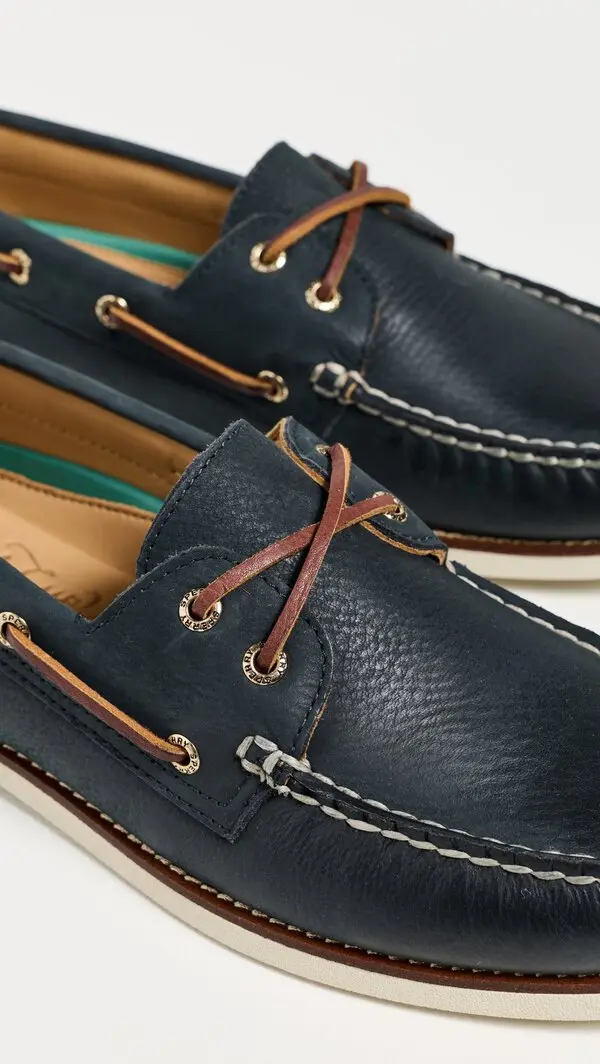 Sperry Gold Cup Authentic Original 2 Eye Nubuck Boat - Navy
