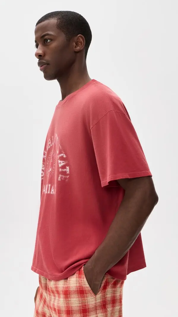 NAHMIAS Summerland State Boxy Tee - Ruby Jersey