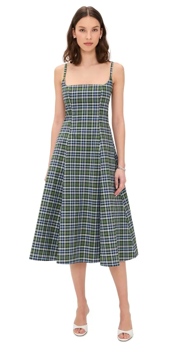 DE LORETA Micaela Check Dress