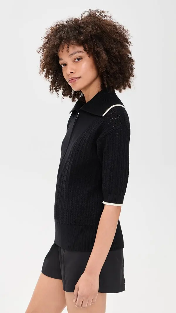 Varley Barney Half Zip Knit Polo
