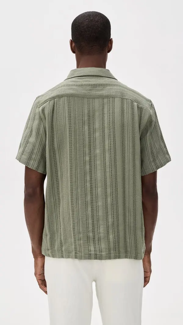 Marine Layer Dobby Resort Shirt - Olive