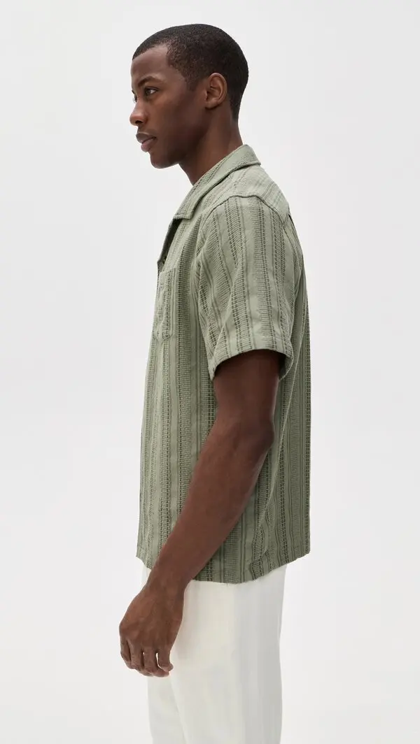 Marine Layer Dobby Resort Shirt - Olive