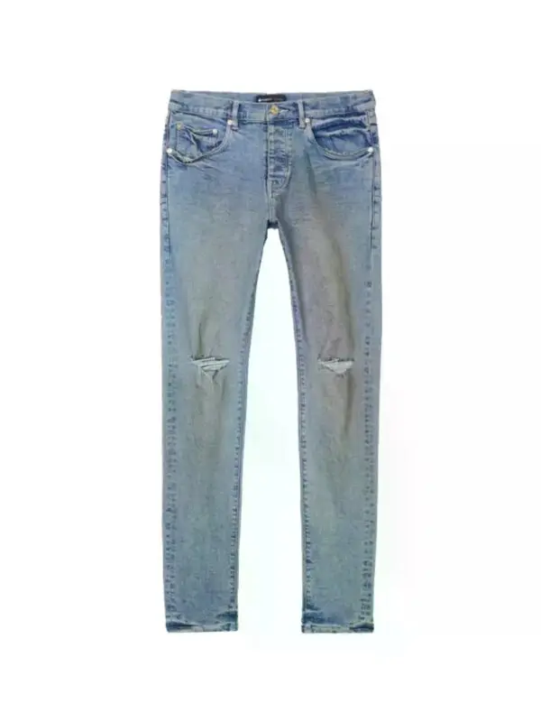 PURPLE BRAND Faded Distressed Jeans - Blue