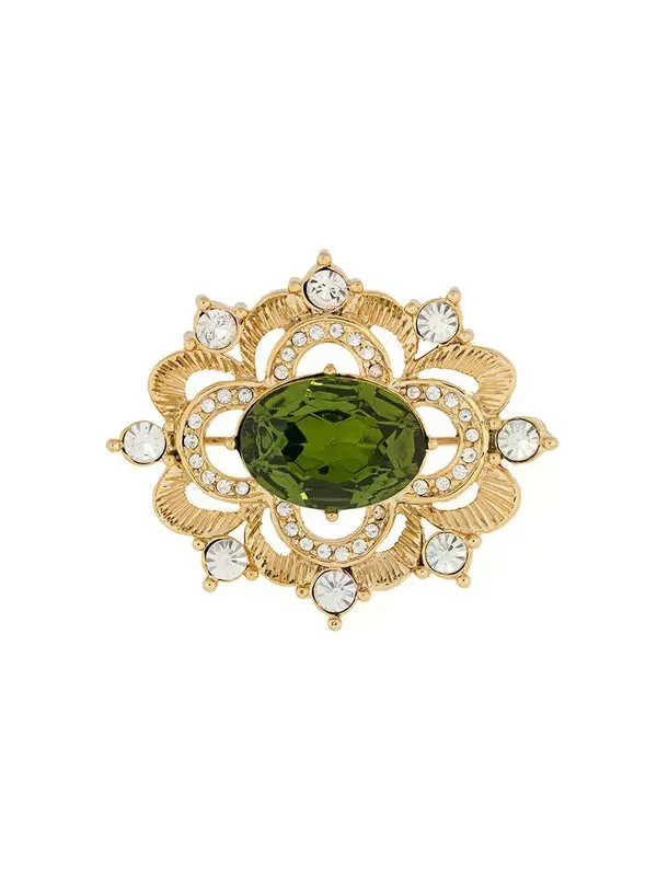 SUSAN CAPLAN 1960's -plated Napier Brooch - Gold