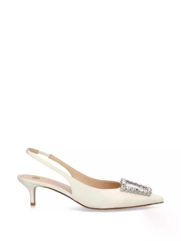 Roberto Festa Crystal-embellished Pumps - Neutrals