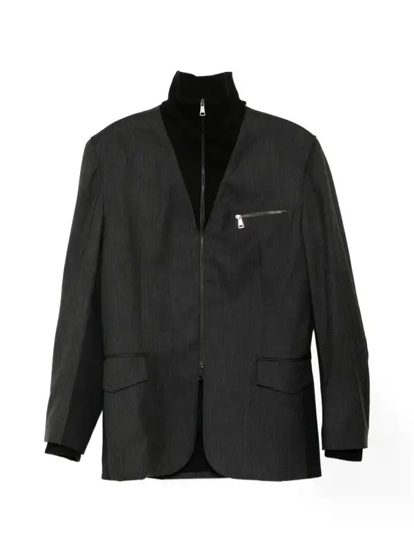 QASIMI Zip Pocket Wool Jacket