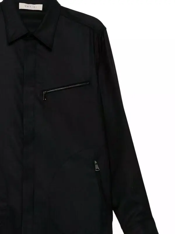 QASIMI Wool Zip Shirt