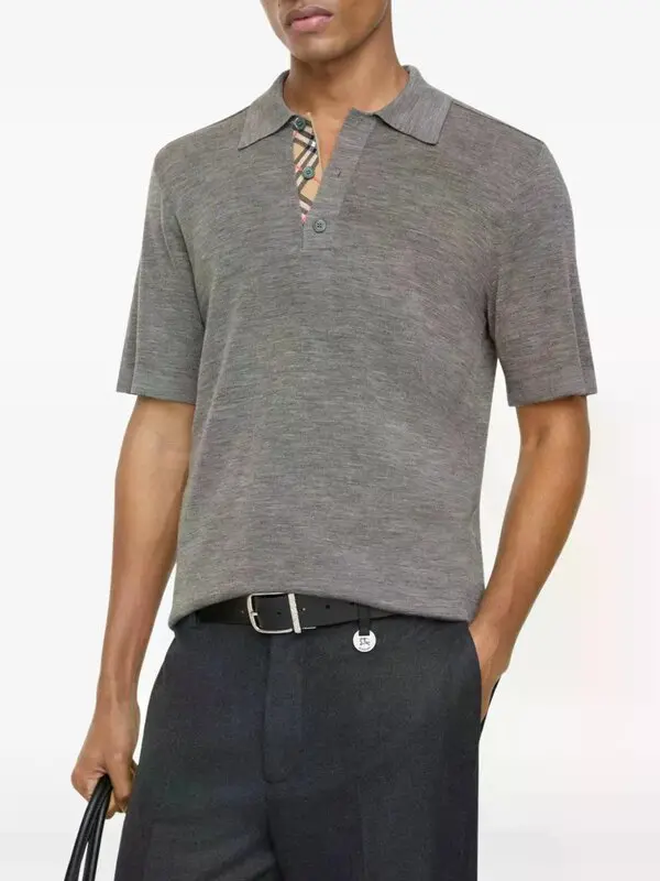 Burberry Wool Polo Shirt - Grey