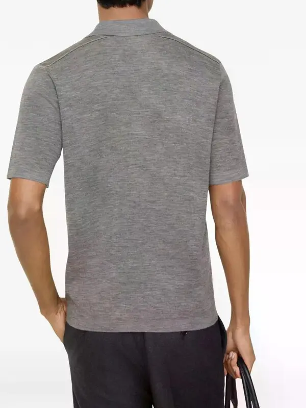 Burberry Wool Polo Shirt - Grey