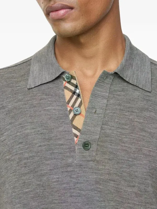 Burberry Wool Polo Shirt - Grey