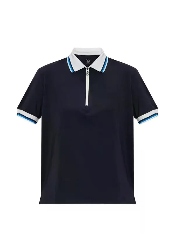 Bogner Laurina Zip Striped Polo - Blue