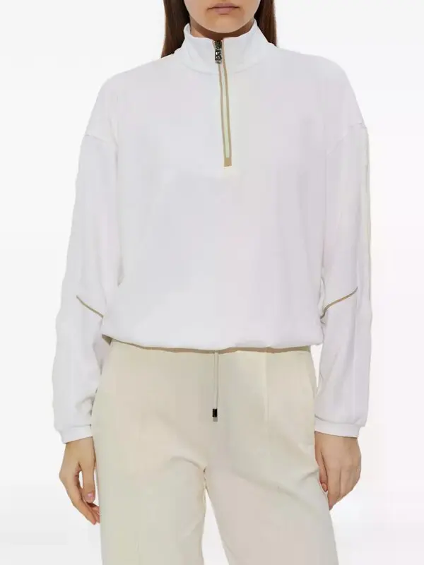 Bogner Floria Zip Trim Sweatshirt - White