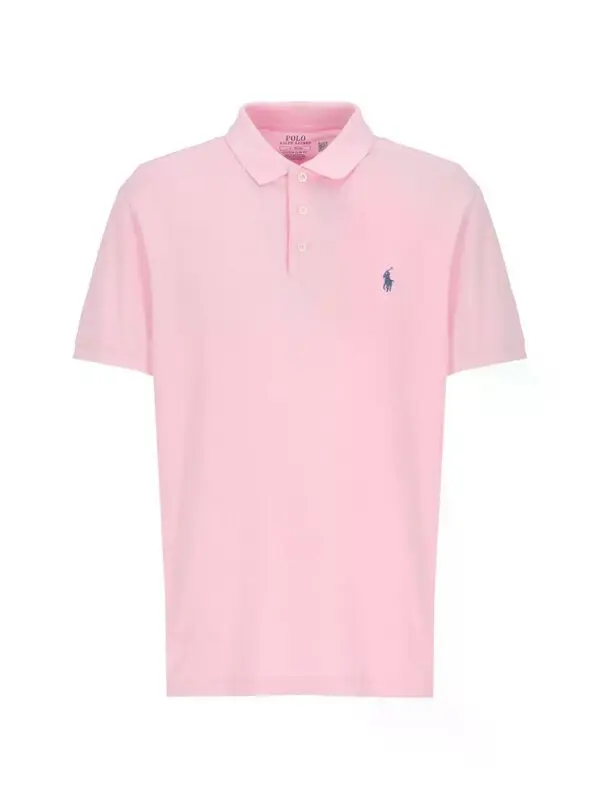 Polo Ralph Lauren Embroidered-logo Cotton Polo Shirt - Pink