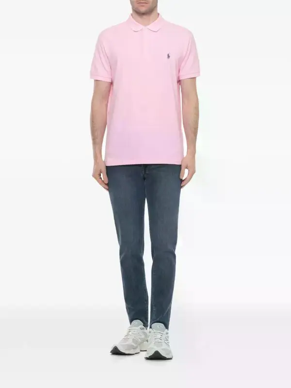 Polo Ralph Lauren Embroidered-logo Cotton Polo Shirt - Pink