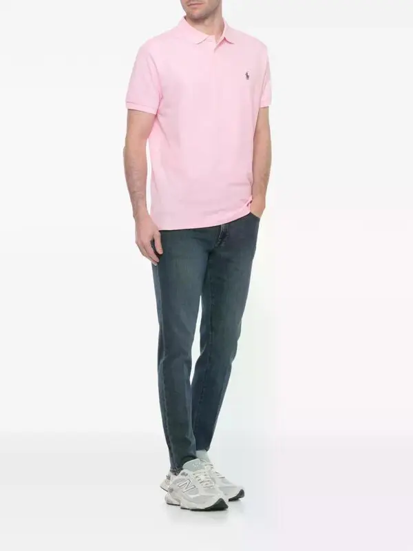 Polo Ralph Lauren Embroidered-logo Cotton Polo Shirt - Pink