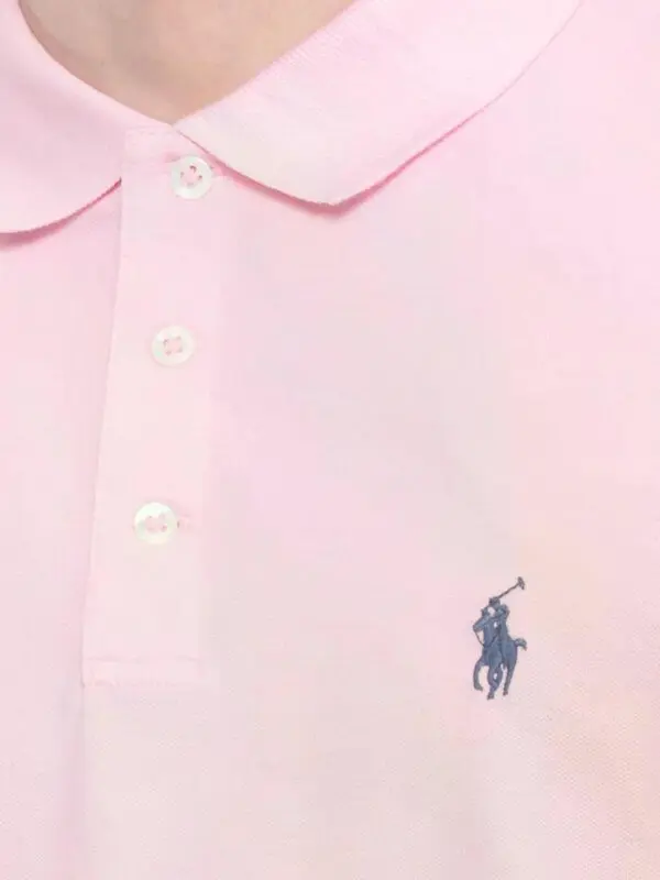 Polo Ralph Lauren Embroidered-logo Cotton Polo Shirt - Pink