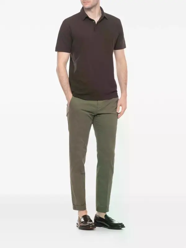 ZANONE Short-sleeve Polo Shirt - Brown