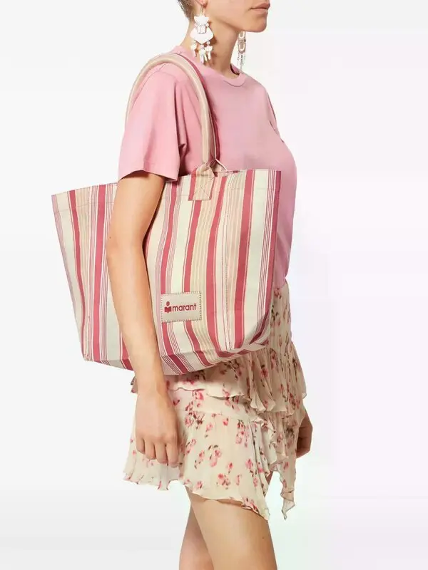 Isabel Marant Étoile Small Yenky Striped Tote Bag - Neutrals