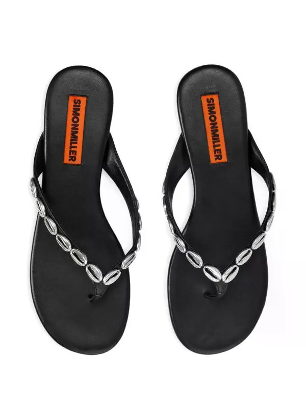 SIMONMILLER Riviera Shell Flip-flops - Black