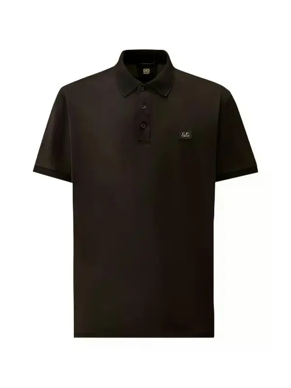 C.P. COMPANY Logo-patch Polo Shirt - Brown