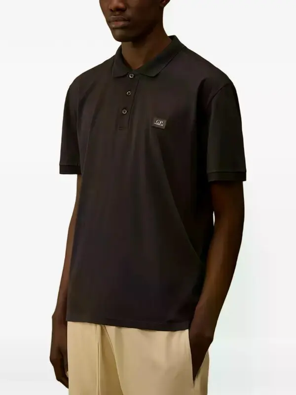 C.P. COMPANY Logo-patch Polo Shirt - Brown