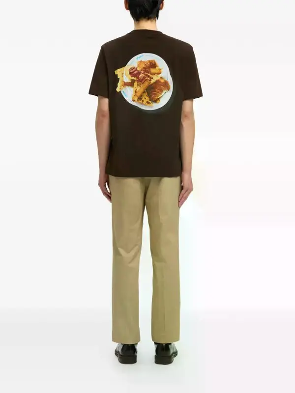 SELECTED Graphic-print T-shirt - Brown