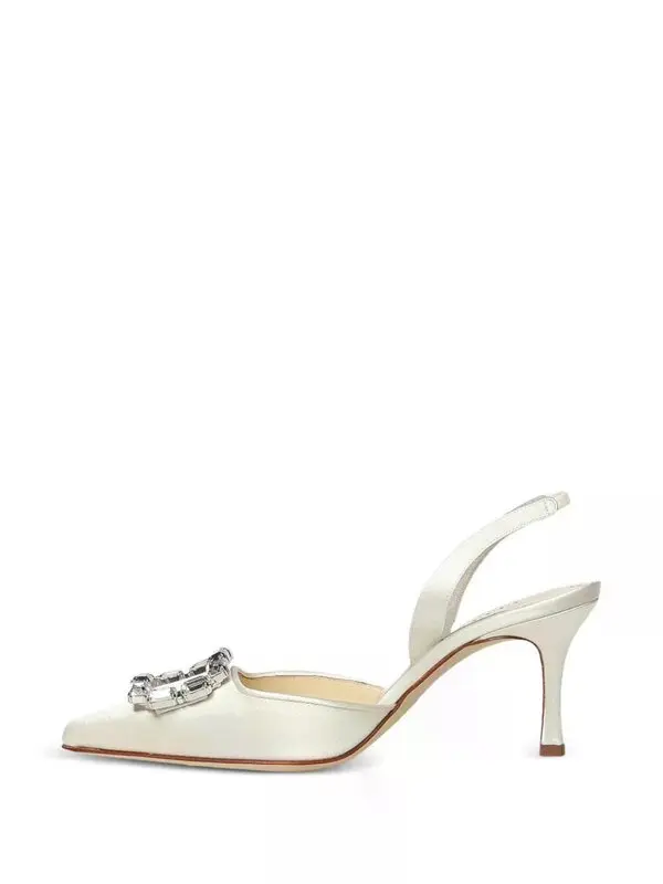 Manolo Blahnik Mayjousli Slingback Pumps - Neutrals