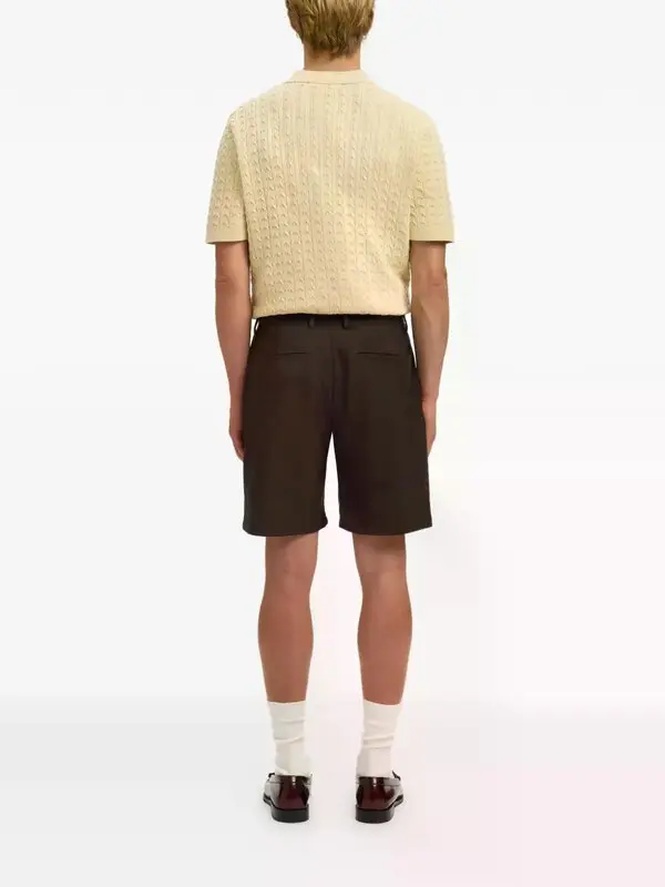 SELECTED Buttoned Shorts - Brown