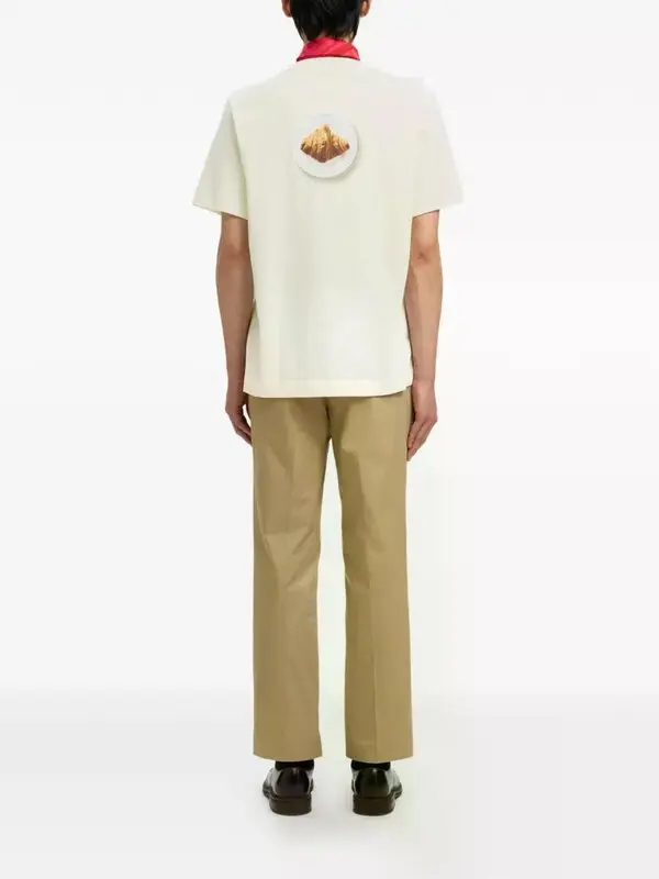 SELECTED Graphic-print T-shirt - Neutrals