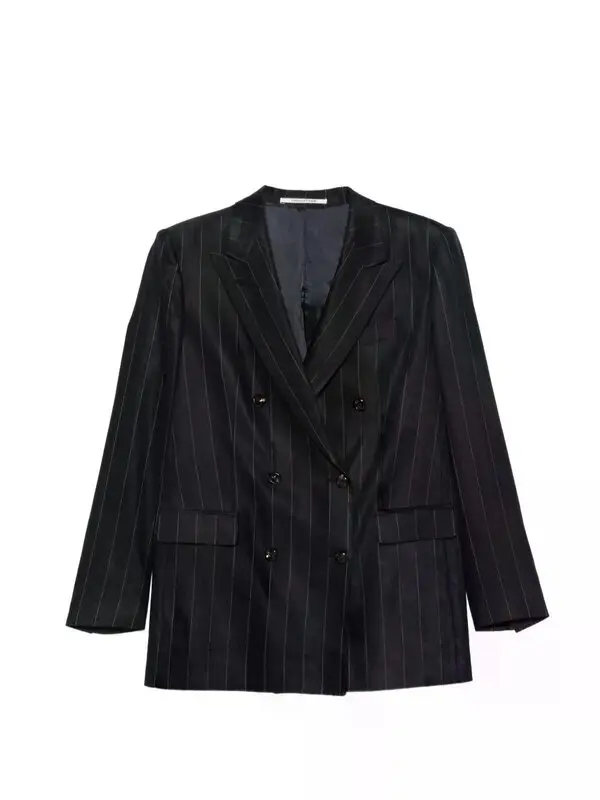Tagliatore Pinstripe Double-breasted Suit - Blue