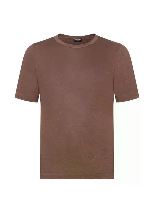 FRANZESE COLLECTION Crew-neck Short-sleeves T-shirt - Brown