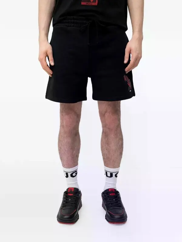 Hugo Floral-print Drawstring Shorts
