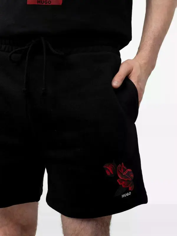 Hugo Floral-print Drawstring Shorts