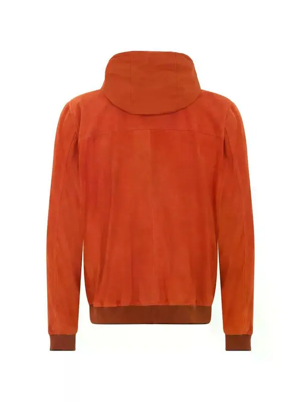 MOORER Suede Hooded Jacket