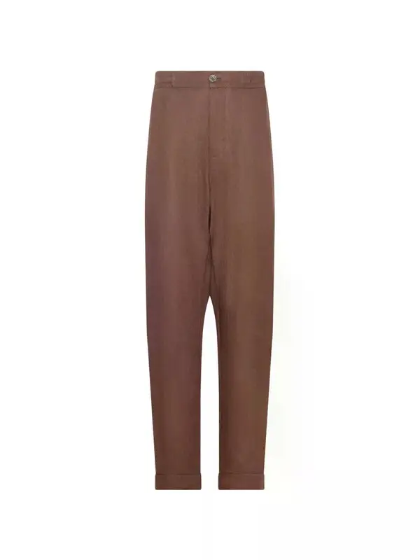 FRANZESE COLLECTION Linen Trousers - Brown