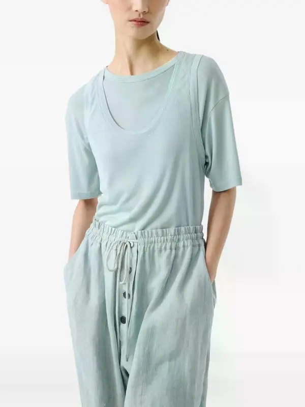 Studio Nicholson Votan Scoop-neck Top - Blue