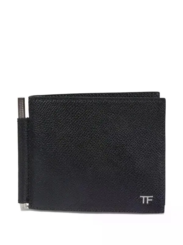 TOM FORD T-line Textured Leather Money-clip Wallet - Black