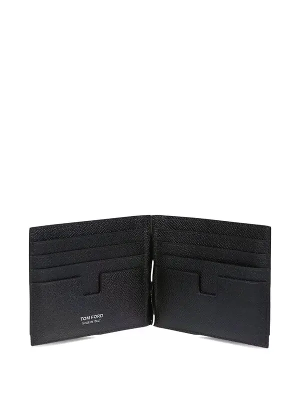 TOM FORD T-line Textured Leather Money-clip Wallet - Black