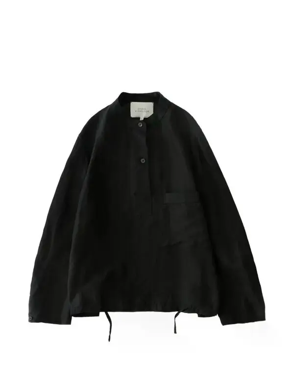 Studio Nicholson Twill Grandad-collar Pocket Shirt